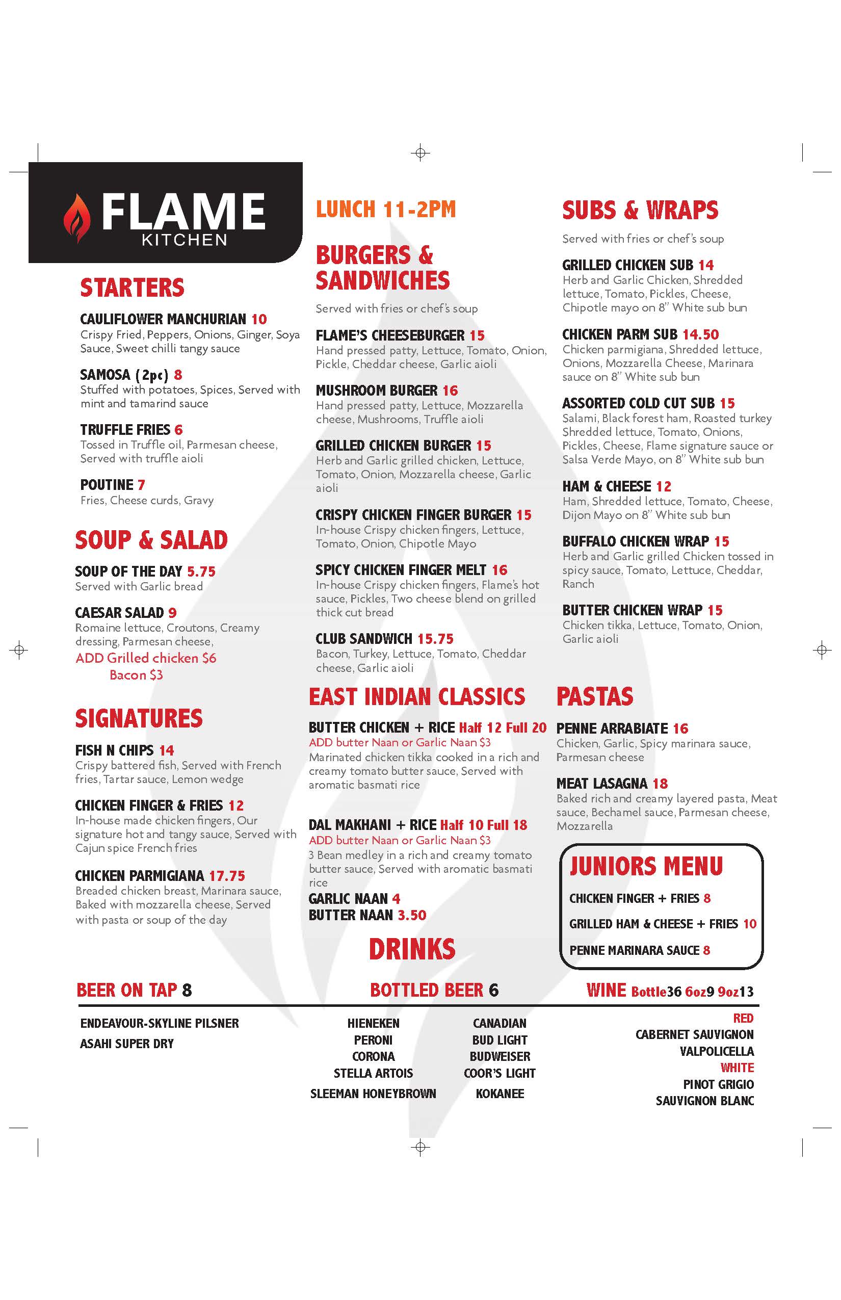 Lunch – Flame Kitchen